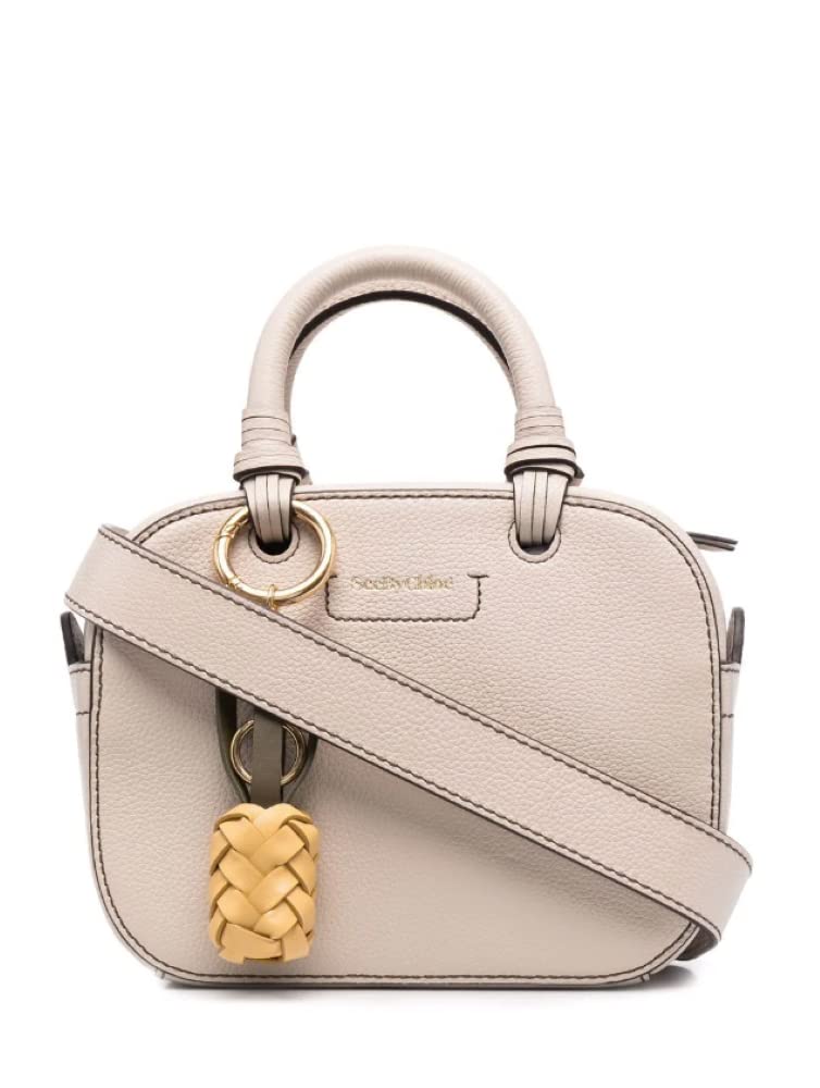See by Chloe Women's Cecilya Cement Beige Leather Shoulder Bag Handbag