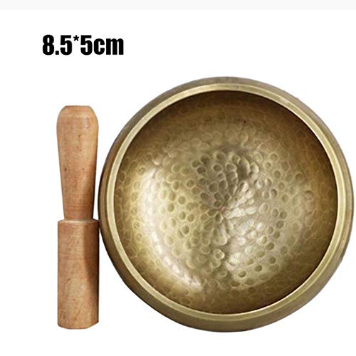 TJLSS Meditation Singing Bowl Buddhist Tibetan Chanting Yoga Bowl Buddhist Sound Copper Bowl (Size : 8.5cm)