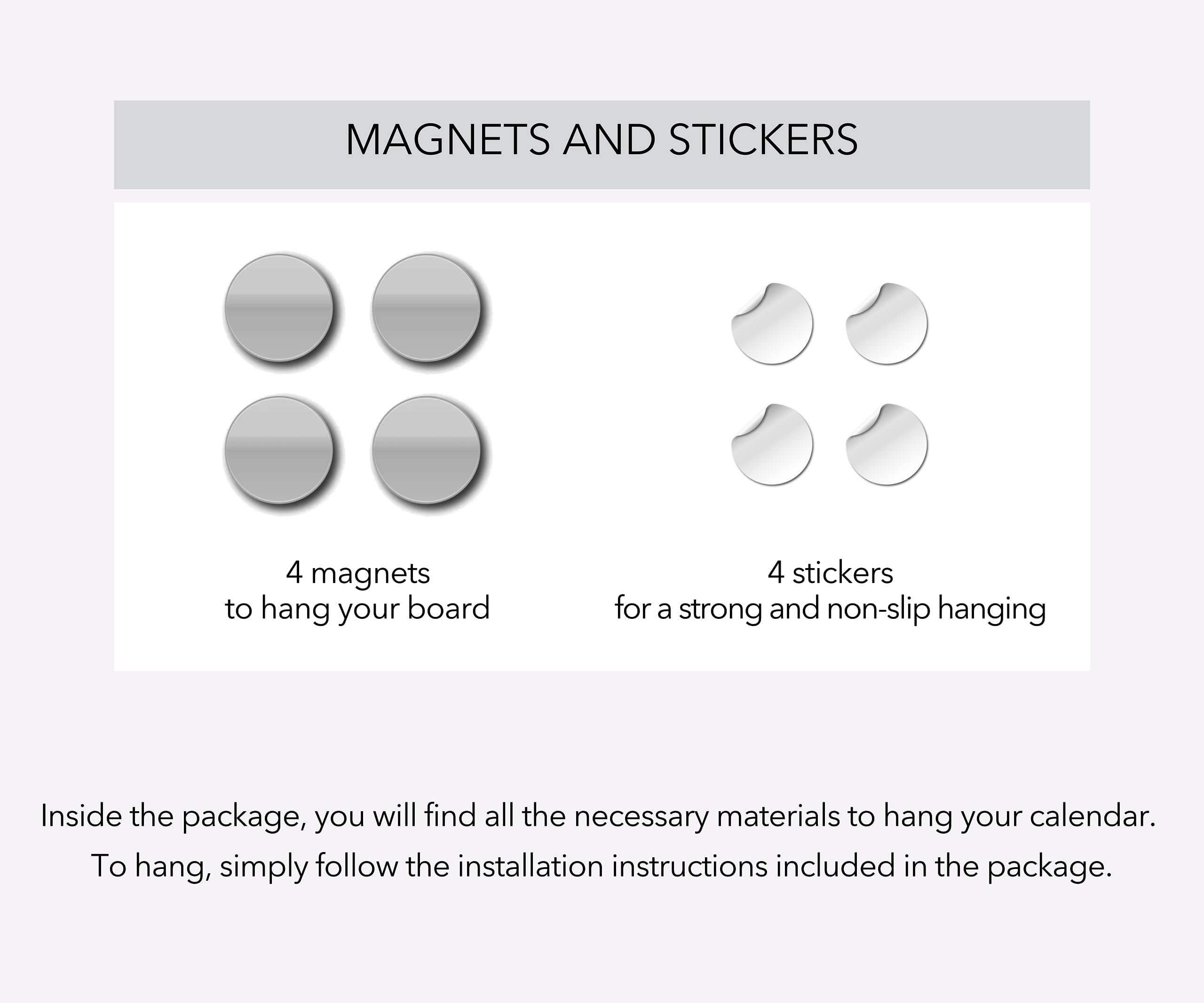 MAGNETIC CALENDAR - Magnetic Weekly Personalized Calendar 2024, Dry Erase Calendar, Personalized Acrylic calendar, Fridge Calendar with notes