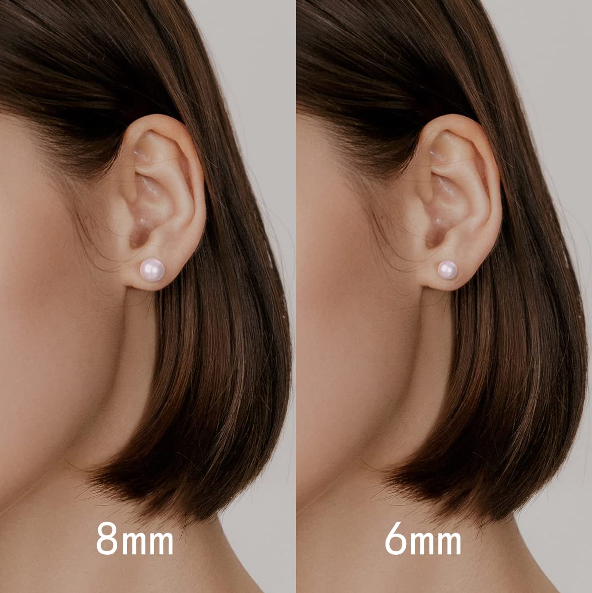 Pink Pearl Stud Earrings For Women 925 Sterling Silver Plated True White Gold AAA+ Quality Handpicked Freshwater Cultured Pearl