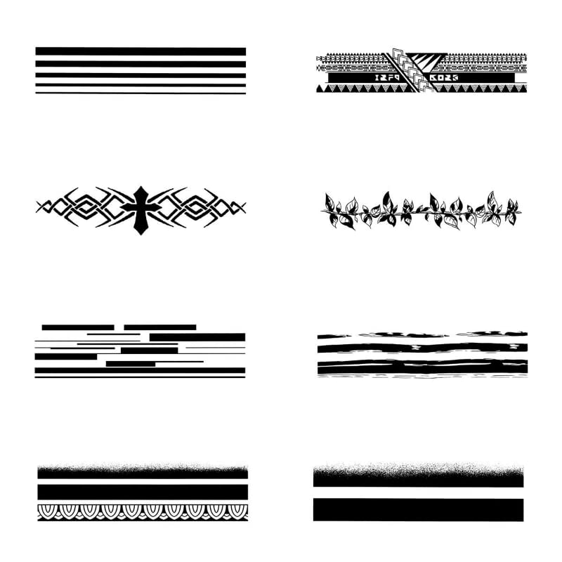 YABOO 8 Sheets Armband Tattoo Stickers Waterproof Temporary Tattoo That Lasts 15 Days