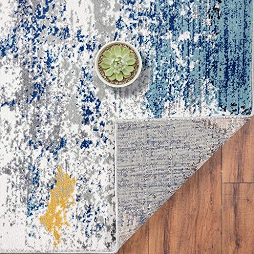 LUXE WEAVERS Victoria Collection Multi 6x9 Abstract Area Rug