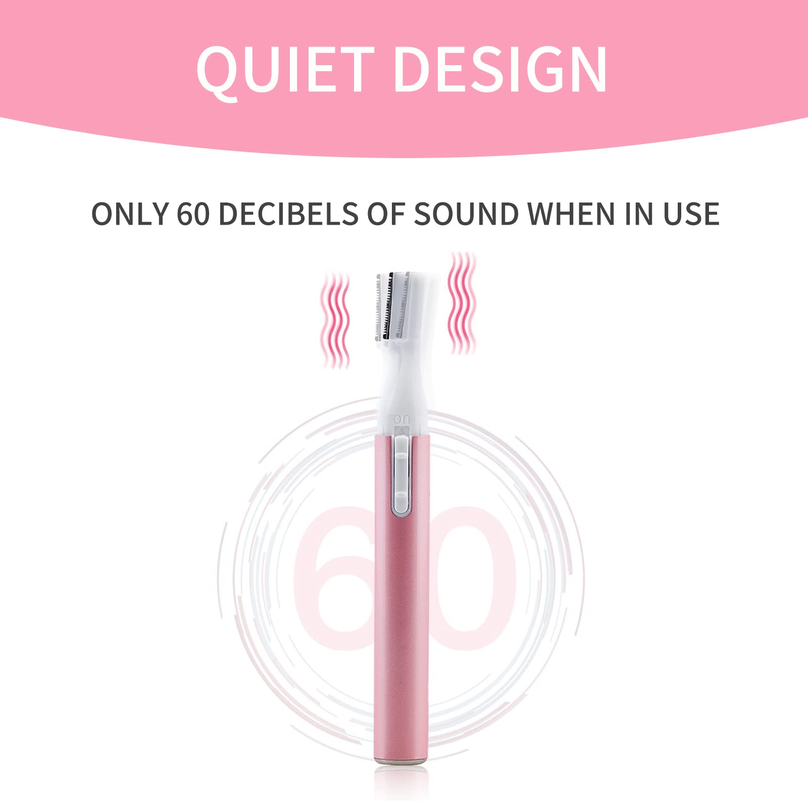 YAFIYGI Peach Fuzz Remover for Women Face Upgraded Eyebrow Trimmer Electric Eyebrow Razor for Men,-Pink