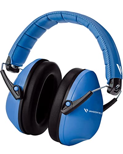 Vanderfields Noise Cancelling Headphones for Kids, Toddlers & Children Age 3-16 Years - 21dB NNR - Blue - Ear Protection for Kids, Autism - Sound Blocking Kids Hearing Protection Earmuffs