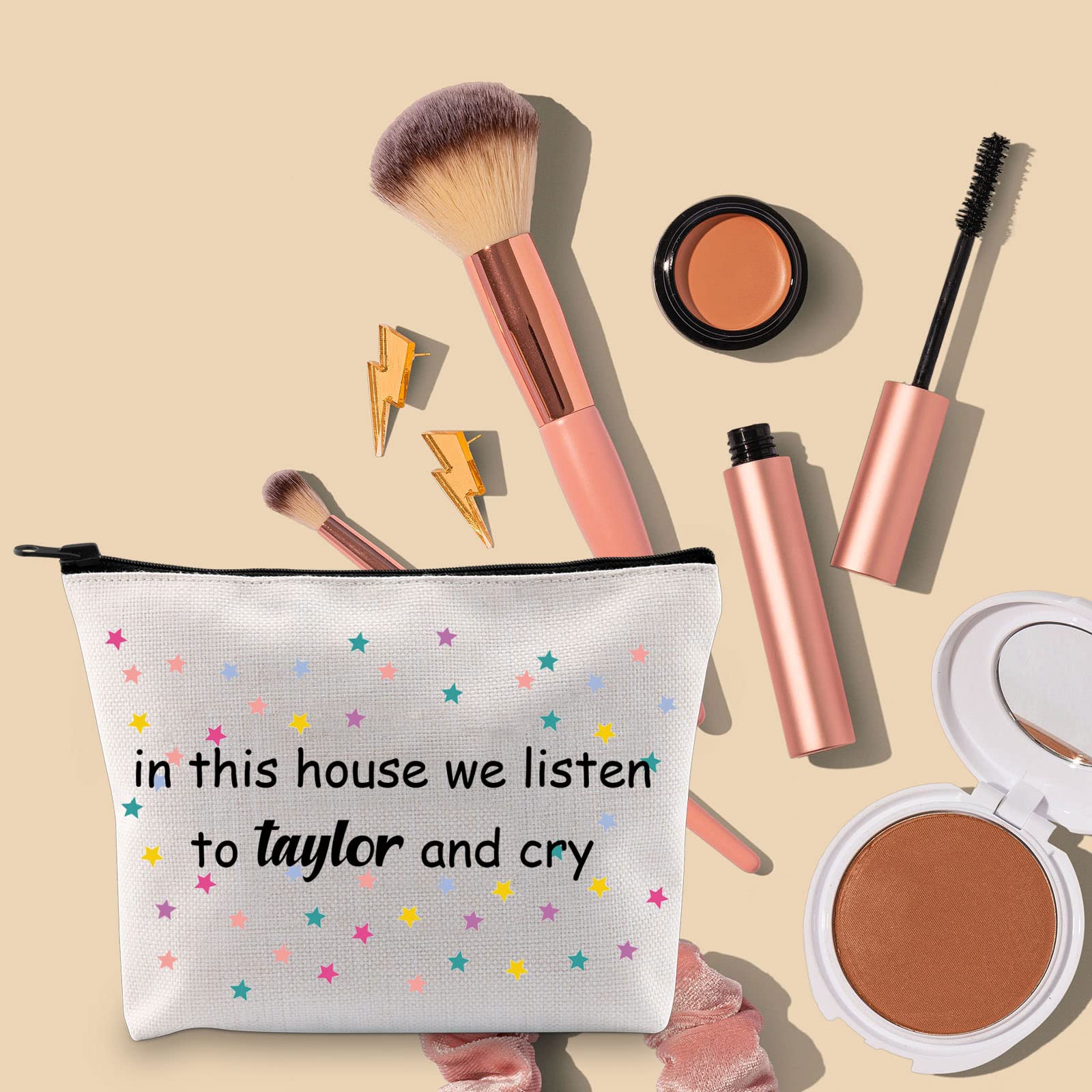TOBGBE Singer Inspired Makeup Bag Singer Merchandise Singer Fans Gift Music Lover Gift Singer Fan Gift (House Cry)