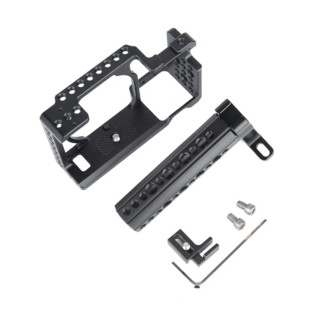 NICEYRIG Camera Cage Kit for Sony A6400/ A6100/ A6300/ A6000, with Cheese Top Handle Cable Lock Clamp