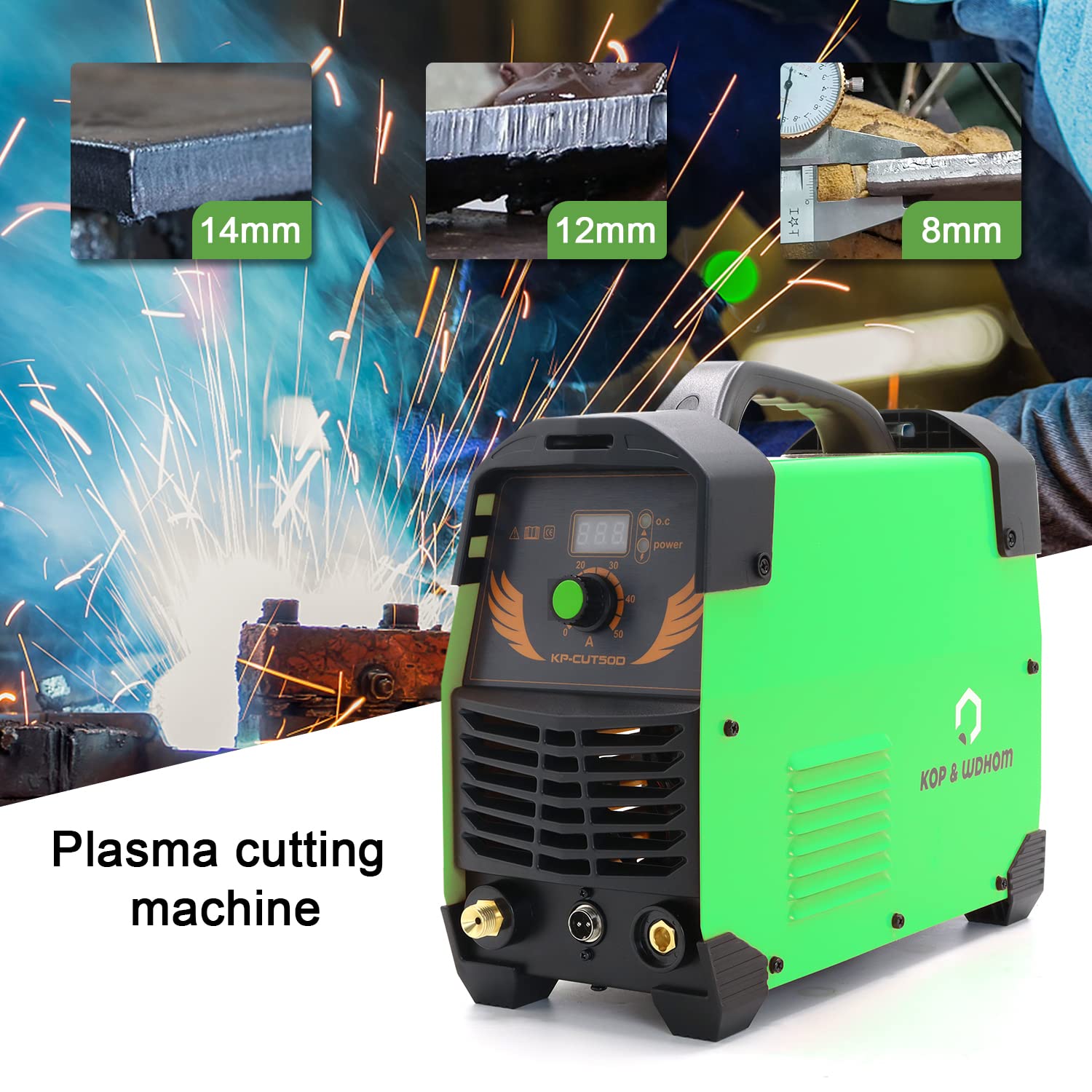 Plasma Cutter 50Amp 110/220V 1/2" Clean Cut 3/4" Max Cut IGBT High Frequency Inverter CUT50 Plasma Cutting Machine for Car Frame,Carbon Steel,Stainless Steel,Thin Copper,Aluminum