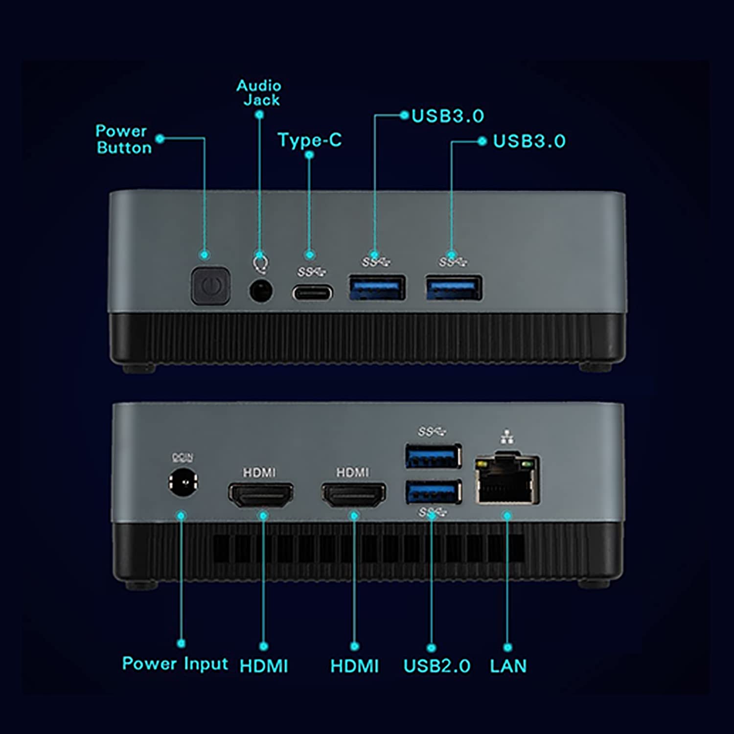 Melefon Mini PC Intel Celeron N5105 (4C/4T, 4M Cache, Up to 2.9GHz),8GB RAM+256GB, Windows 10 Mini Computer Small Desktop Triple Display, 4K UHD, Storage Upgrade, WiFi/BT, Home/Office