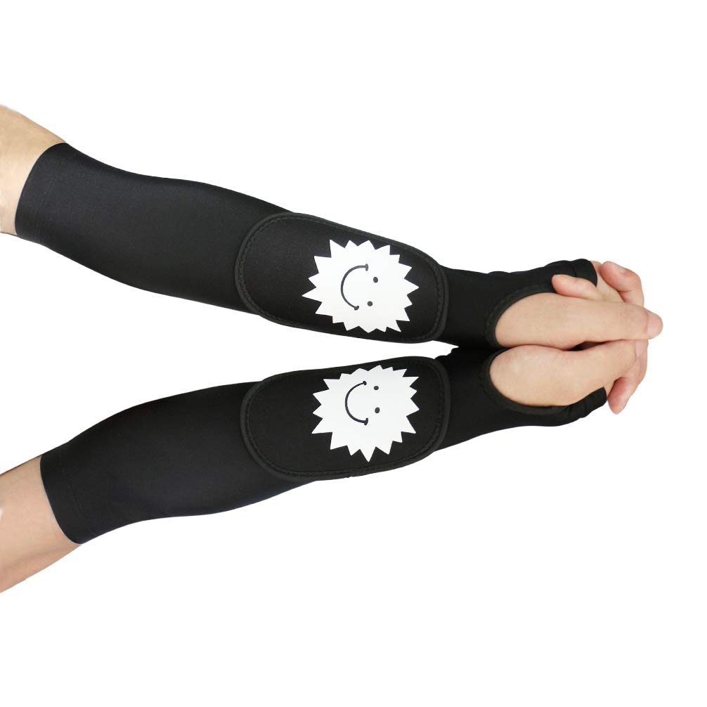 Luwint Kid Volleyball Arm Sleeves - Long Passing Forearm Sleeves for Teen Youth with Protection Pad and Thumbhole, 1 Pair (S)