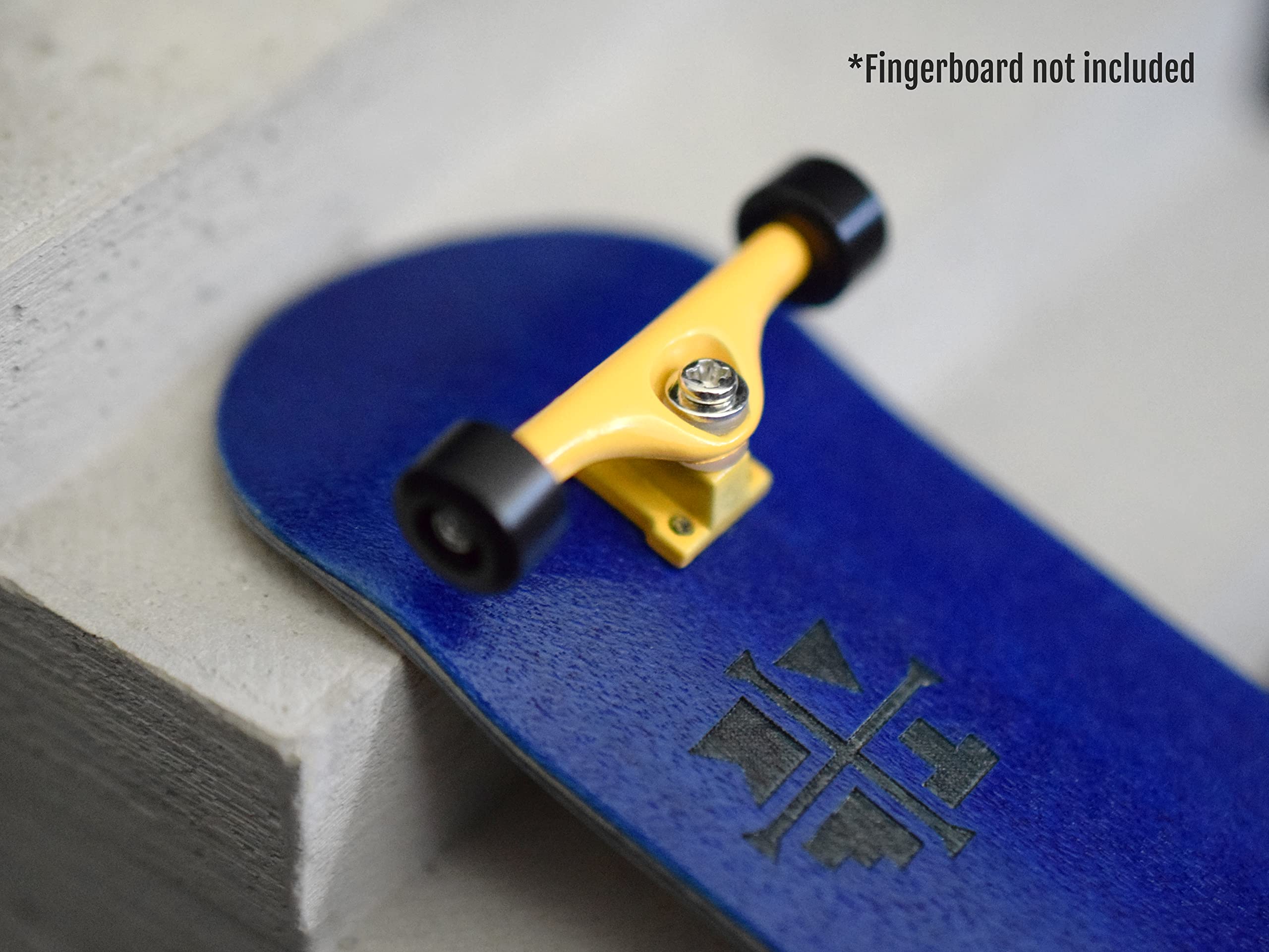 Teak Tuning Prodigy Swerve Fingerboard Trucks, Yellow Colorway - 34mm Wide - Inverted Kingpin - Professional Shape, Appearance & Components