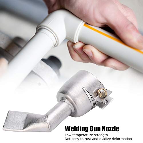Welding Gun Nozzle, 2Pcs 120 Degree Hot Air Gun Welding Nozzle Stainless Steel Flat Nozzle Weld Torch Accessories for PVC PP