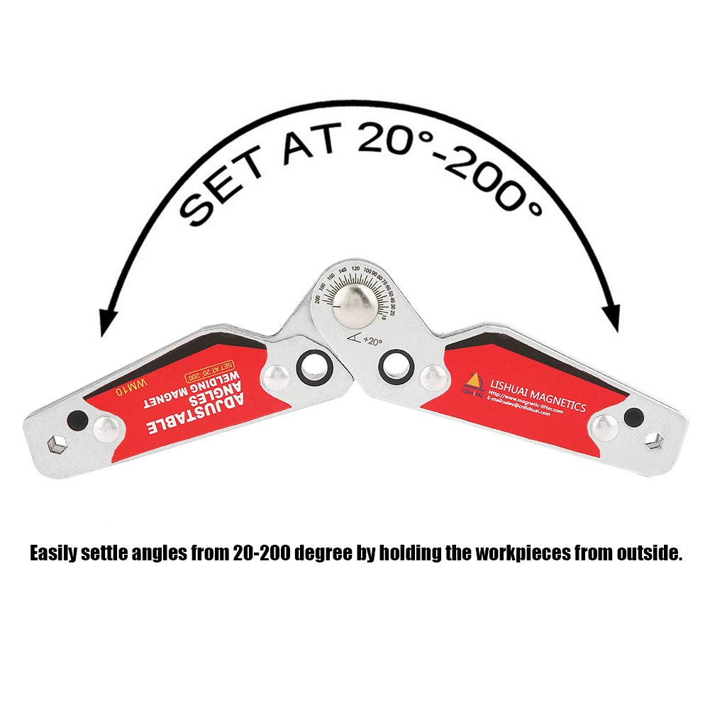 Welding Holder, 20°-200° 12cm / 4.7inch Mini Multi Adjustable Angles Welding Magnet Magnetic Holder Welder Tool Accessories Welding Tool Holder