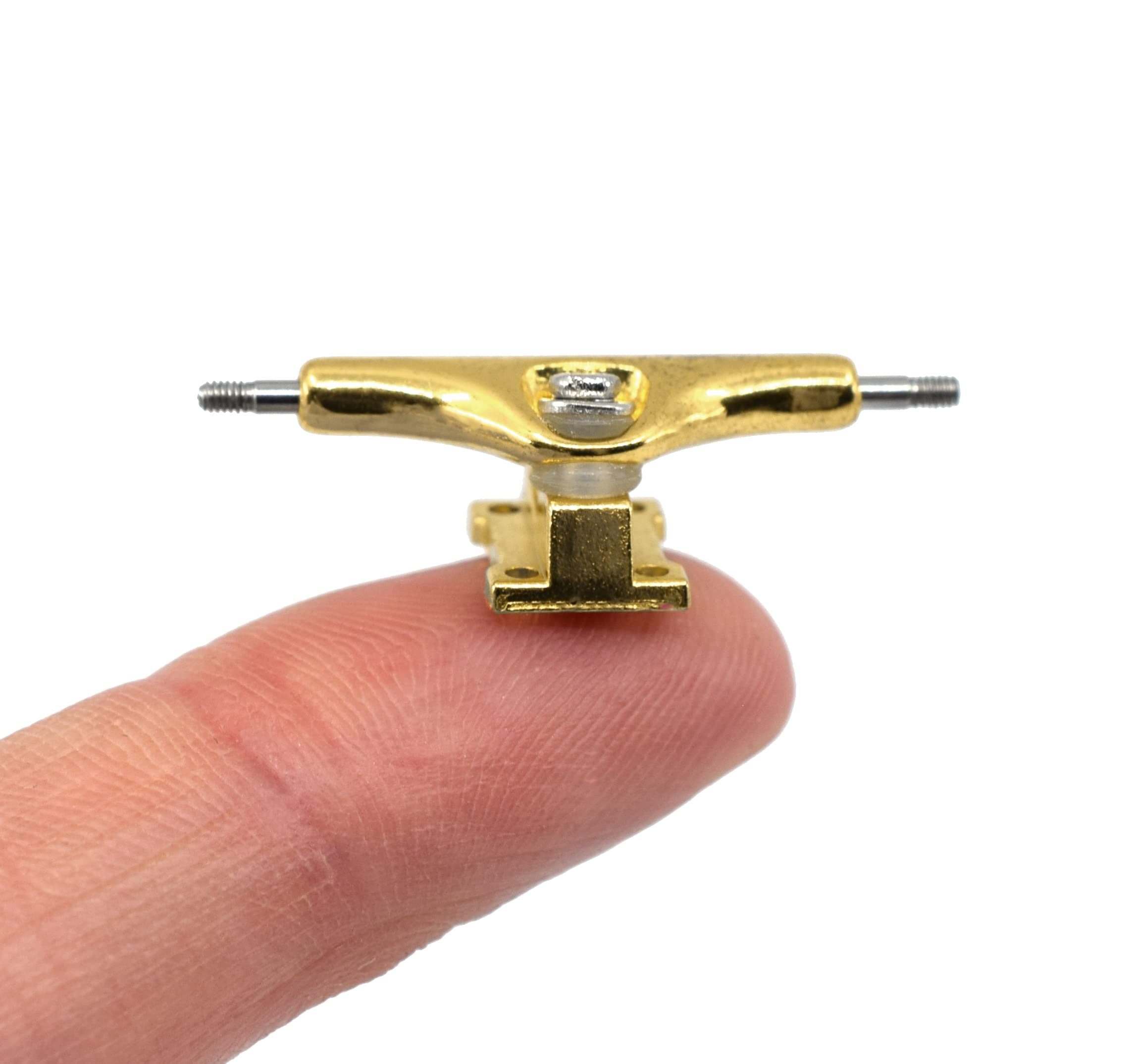 Teak Tuning Prodigy Swerve Fingerboard Trucks, Gold Colorway - 32mm Wide - Inverted Kingpin - Professional Shape, Appearance & Components
