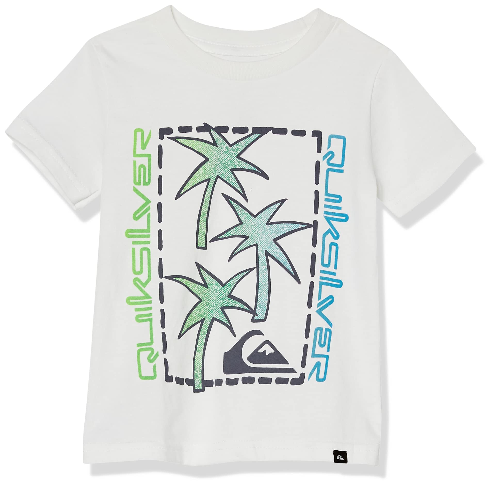 Quiksilver Boys' Neon Palms Tee Shirt, Angel Blue, 5