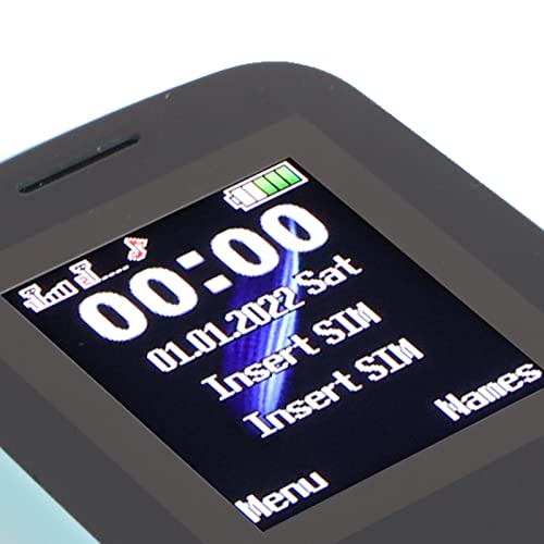 Unlocked Mobile Phone, Dual SIM Dual Standby Big Buttons 2G GSM Big Font 2.4 Inch Screen Senior Cell Phone for Home (Sky Blue)