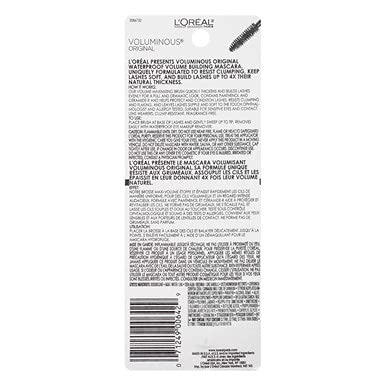 Loreal Paris Voluminous Waterproof Black Brown 365 Mascara - 3 per case.