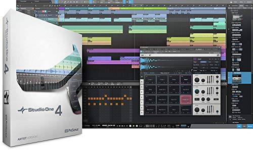 PreSonus Studio 24c 2x2 USB Type-C Audio/MIDI Interface and Studio One Artist Software kit with Condenser Microphone Shockmount, and XLR Cable