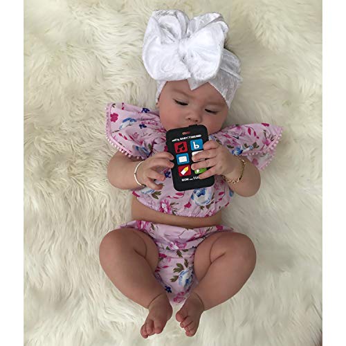 Silli Chews Silicone Baby Smart Watch Wrist Teether for Teething Relief | Hand Teethers for Babies Infants and Toddlers | Kids Teething Ring Toys Pretend Play Phone Baby Teether Black Silly Chew Toy