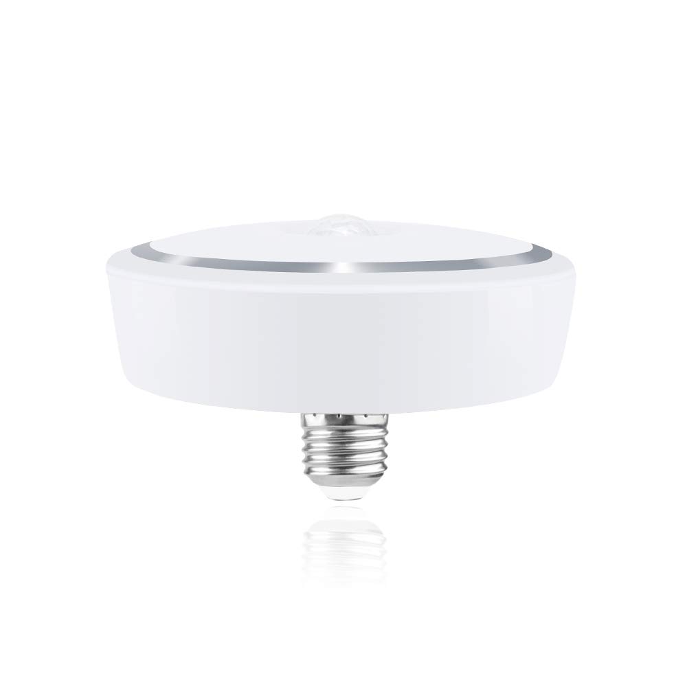 Luxvista E26 Dusk to Dawn Motion Sensor Light Bulb, 15W 1500LM 150W Equivalent 6000K Cool White Motion Activated LED Bulb, Light Sensor Indoor Motion Detector Lights for Inside Stair Garage(1-Pack)