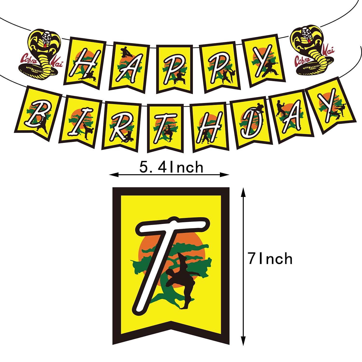 OULUN Birthday Party Supplies For Cobra Kai ,Cobra Theme Party Decoration
