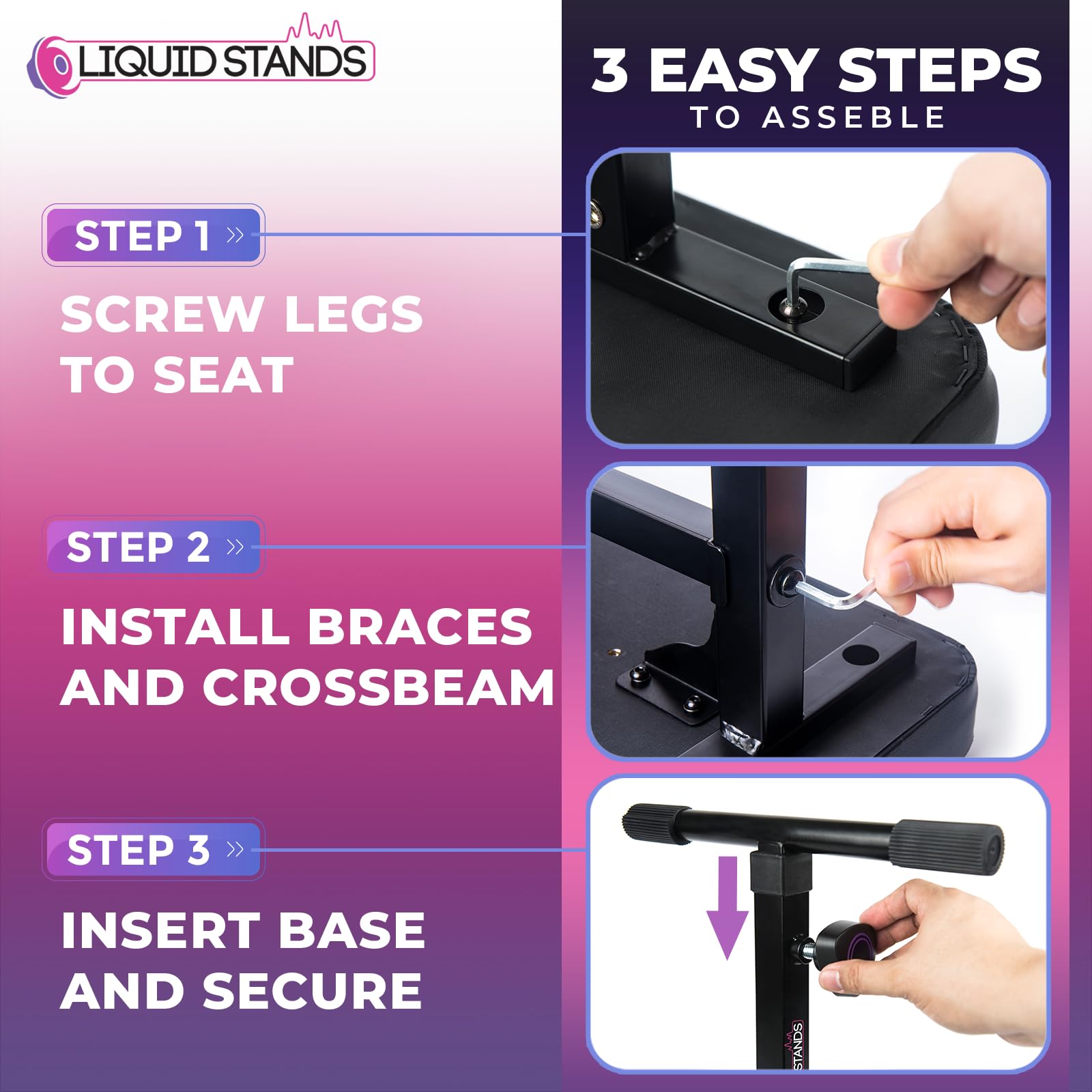 Liquid Stands Piano Bench Adjustable Stool – Music Keyboard Bench Seat for Piano Keyboard Stand with Black Padded Cushion for Musicians Piano Stool Chair (Mesh Fabric)