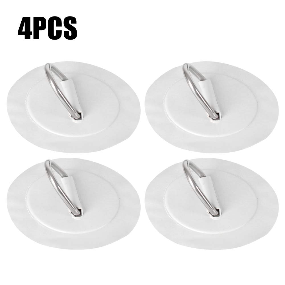 LVOERTUIG Kayak D Ring,Stainless Steel D-Ring Pad Patch Lashing Ring for Inflatable Boat Raft Dinghy Kayak Surfboard SUP Paddleboard Accessories