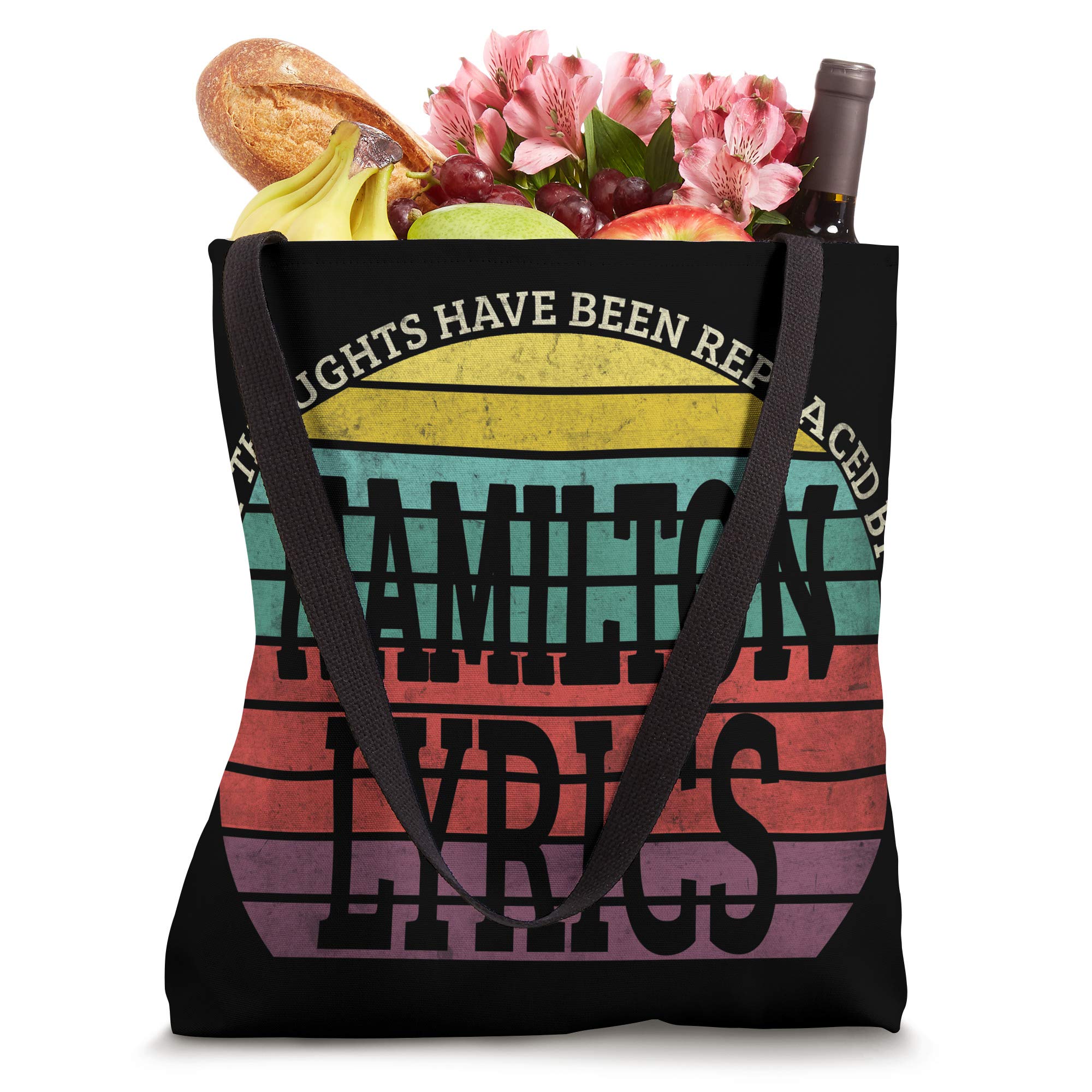 My Thoughts Have Been Replaced BY Hamilton Lyrics Tote Bag