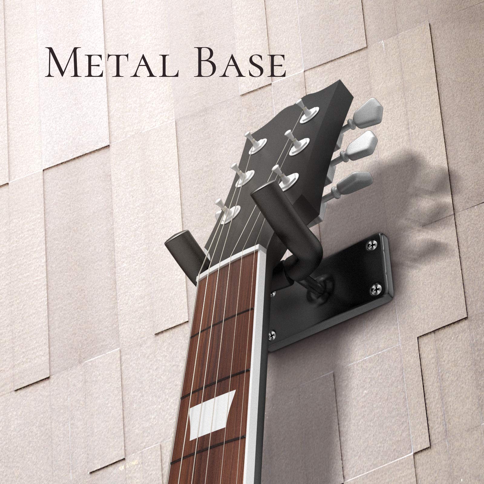 N - A 2-Pack Guitar Wall Hanger,Metal Guitar Hook,Wall Hook Holder Standfor All Size Guitars Bass Mandolin Banjo Ukulele Acoustic and Electric Guitars Classical Guitar and All String Instruments
