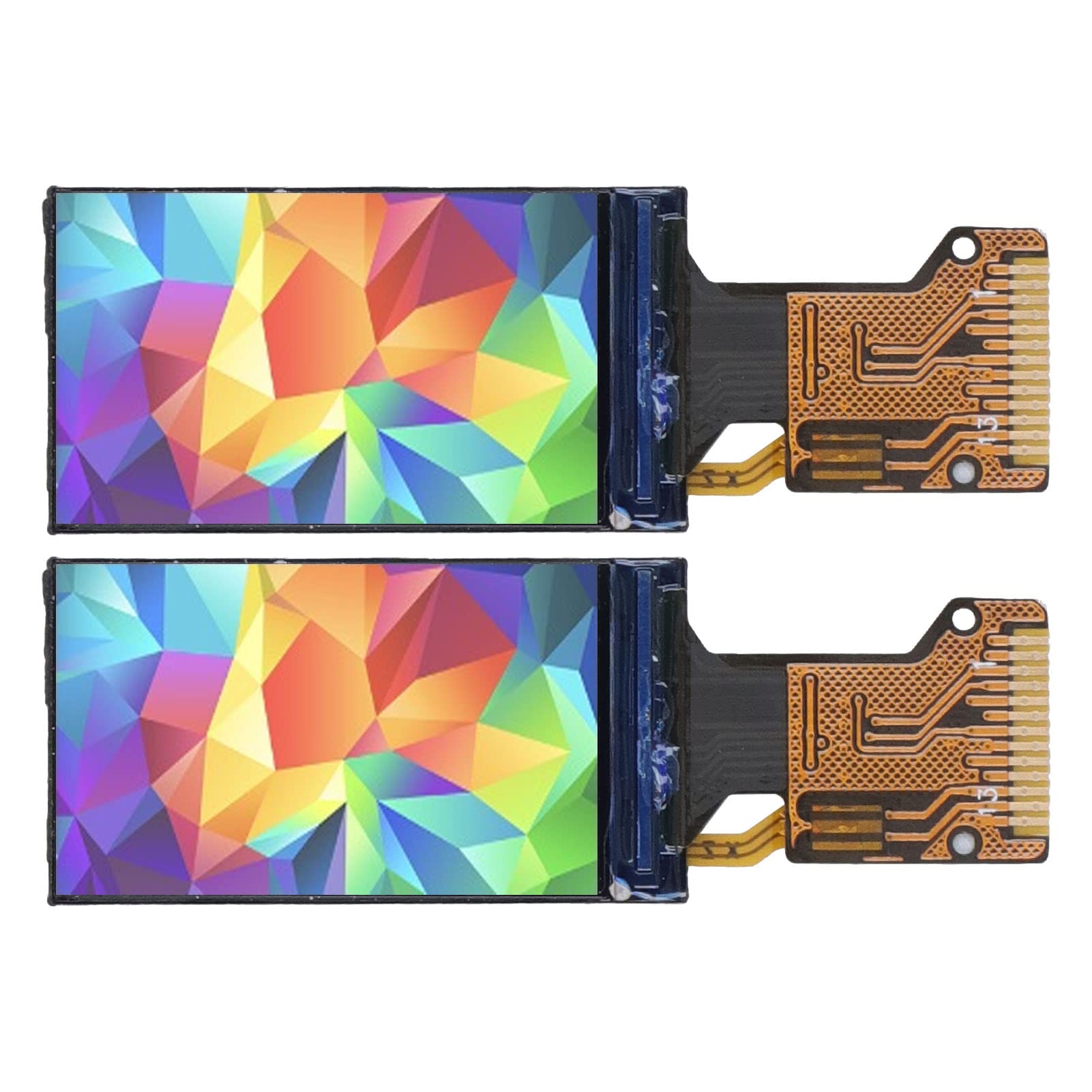 Uxsiya IPS LCD Display Screen, Low Power Consumption Easy to Install LCD Display SPI Port TFT Energy Saving 2Pcs for Home for Garage Electrical and Engineering