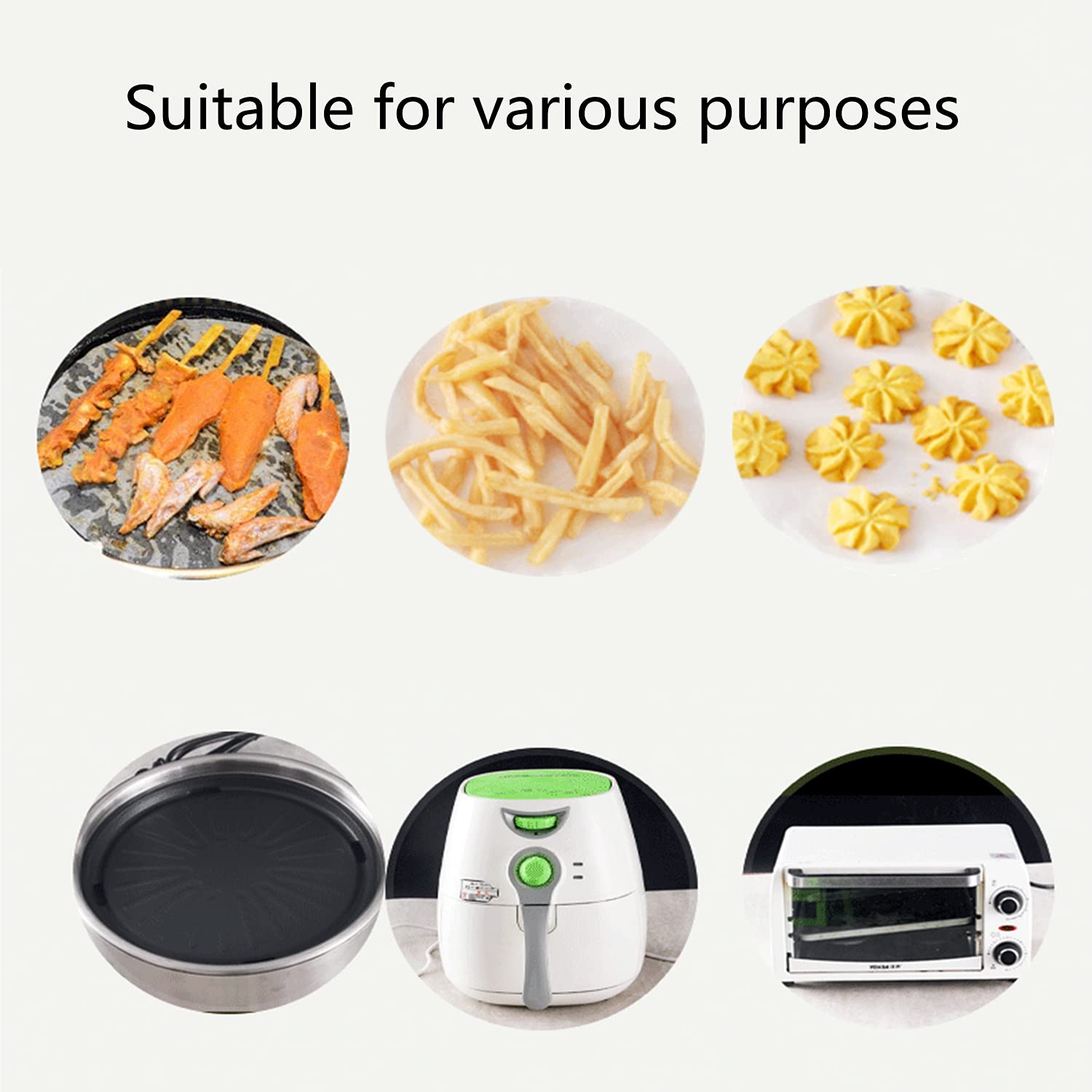 Transun Moo 200 Pcs 6 Inches Parchment Rounds Precut Parchment Circles Baking Paper Liners for Oven, Pans, Air Fryer