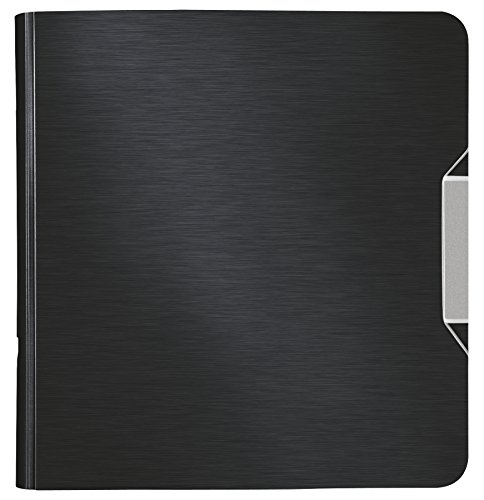 Leitz 11080094 multifunction folder (A4, round back (8, 2 cm wide) elastic band closure, plastic, Active Style) satin black