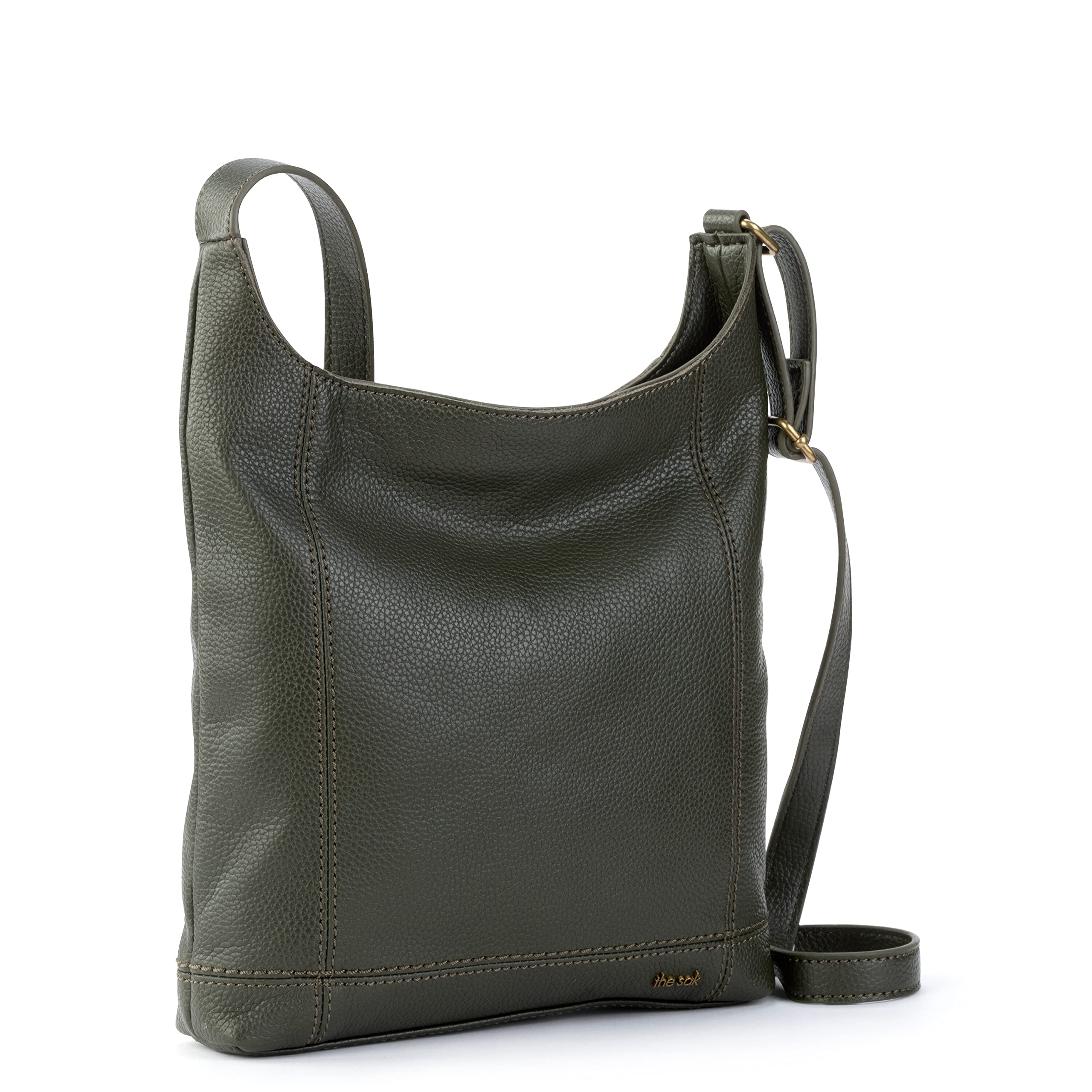The Sak Womens De Young Crossbody In Leather, Moss, One Size US