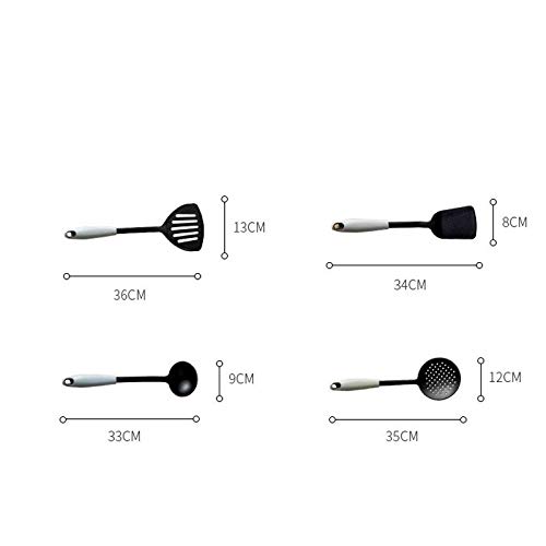 LMMDP Silicone Kitchen Tools Cooking Sets Soup Spoon Spatula Non-stick Shovel Utensils Baking Special Heat-resistant
