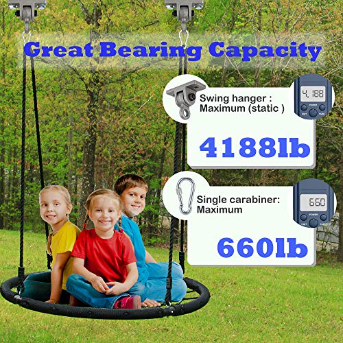 PACEARTH Heavy Duty Swing Hangers,4188 lb Capacity Swing Hanging Hooks,Rustproof Brackets for Swing Sets, Hammock, Wooden Playground Set, Porch, Set of 2
