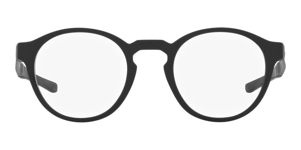 Oakley Men's Ox8165 Saddle Square Prescription Eyewear Frames, Satin Black/Demo Lens, 48 mm