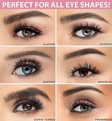 Luxillia Magnetic Eyelashes with Eyeliner, Most Natural Looking Magnetic Lashes Kit with Applicator, Best 8D, 3D Look, Reusable Fake Eye Lash, No Glue, Strongest Waterproof Liquid Liner