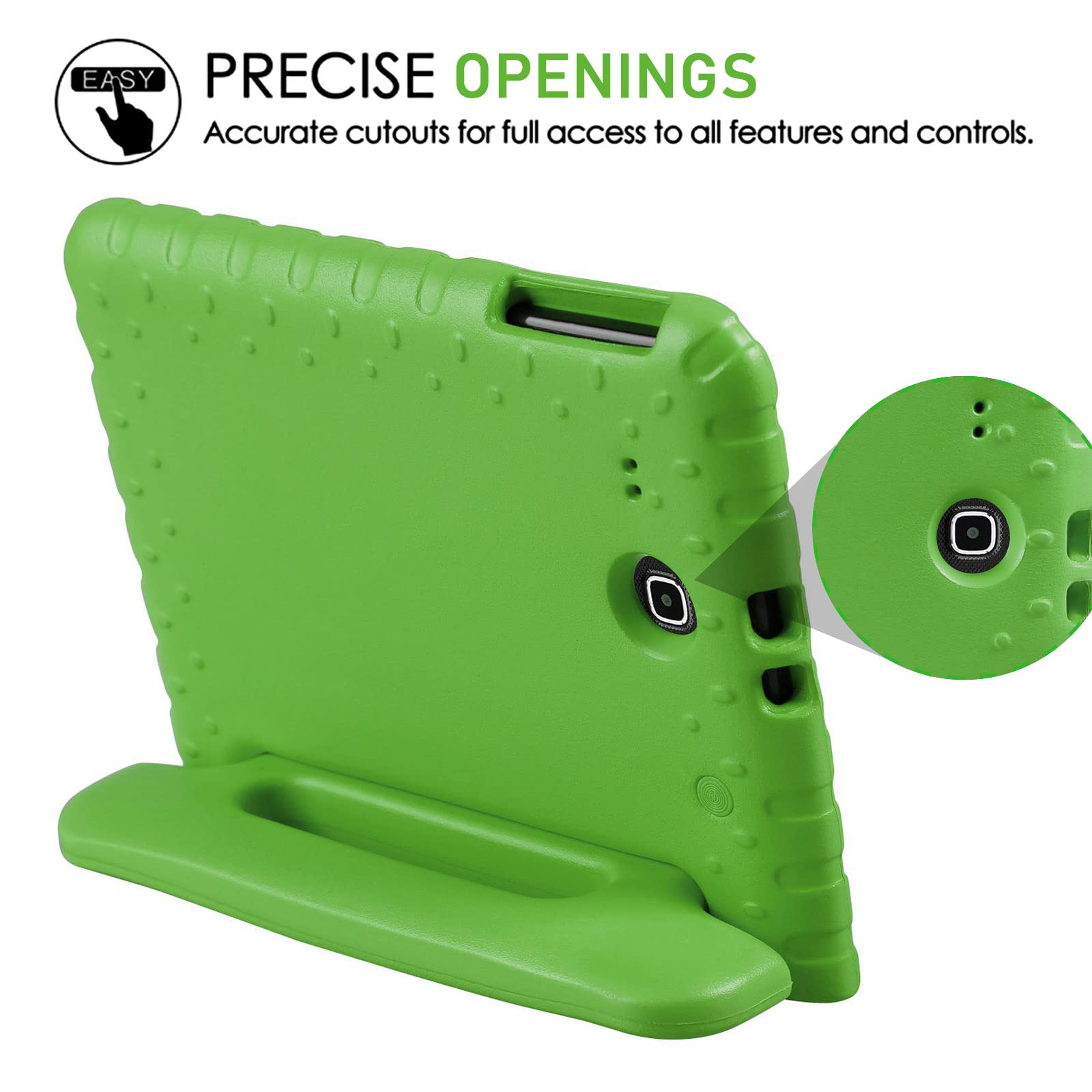 Viahoo Kids Case Cover for Samsung Galaxy Tab E 9.6-inch Released 2015 Tablet (SM-T560/T561/T565/SM-T567V) Kids Proof & Shockproof Foam Cover Protective Case Lightweight Durable, Green
