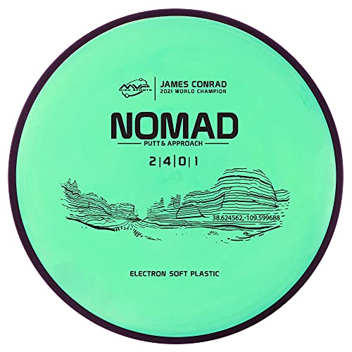 MVP Disc Sports Electron Nomad (Soft) James Conrad Edition Disc Golf Putter (170-175g / Colors May Vary)