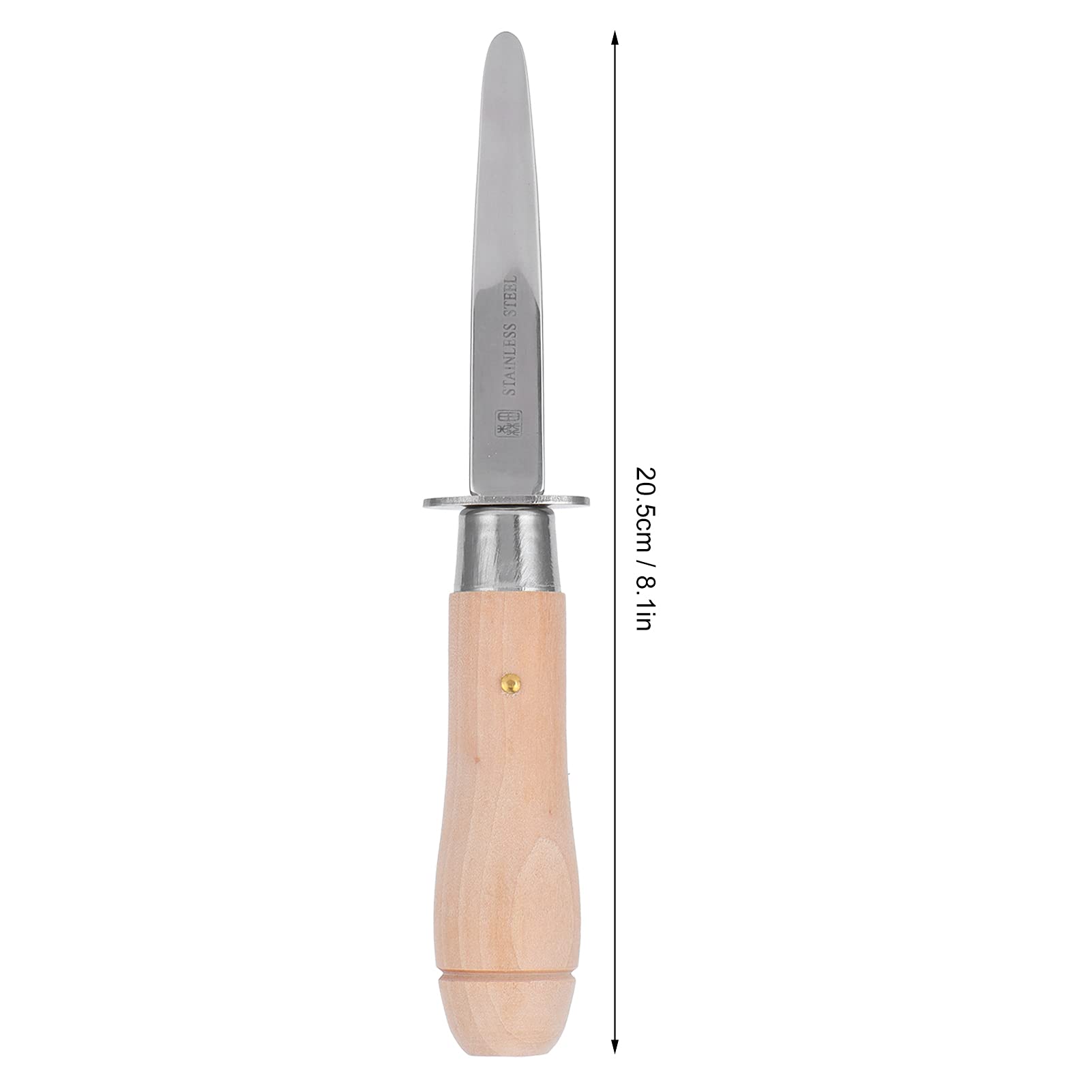 Vakitar Stainless Steel Oyster Knife with Long Handle Large Labor‑saving Oyster Shucking Knife for Seafood Oysters, Feasts, Shells