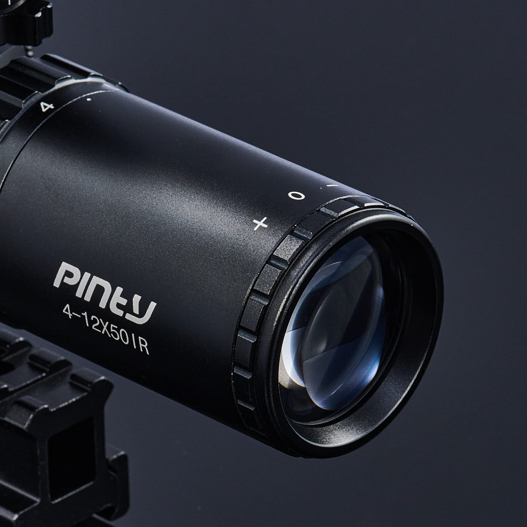 Pinty Rifle Scope 4-12x50 with 4MOA Red Dot Sight & Green Laser for 20mm Picatinny or Weaver Rail Long Guns, RG Illuminated Rangefinder Scope Combo for Guns Rifles