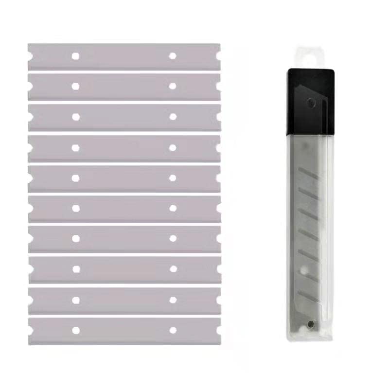 wanguan 10PCS Scraper Steel Razor Blades 4 inch Scraper Blades Replacement Utility Razor Blades Made of Durable Industrial-Grade Steel