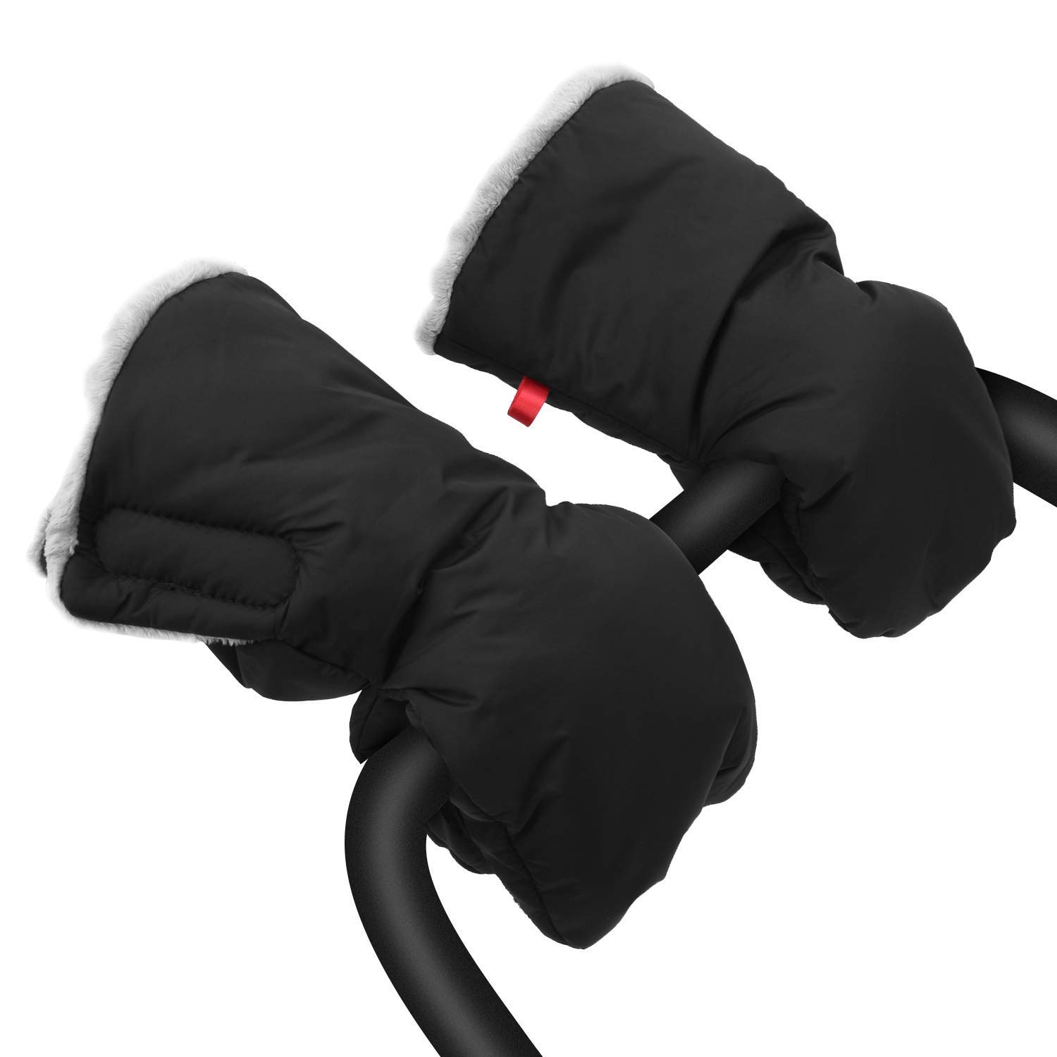 Merya Stroller Hand Muff Gloves Extra Thick Waterproof Anti-freeze Pushchair Gloves, Winter Stroller Mittens Warmer for Parents and Caregivers (Black)