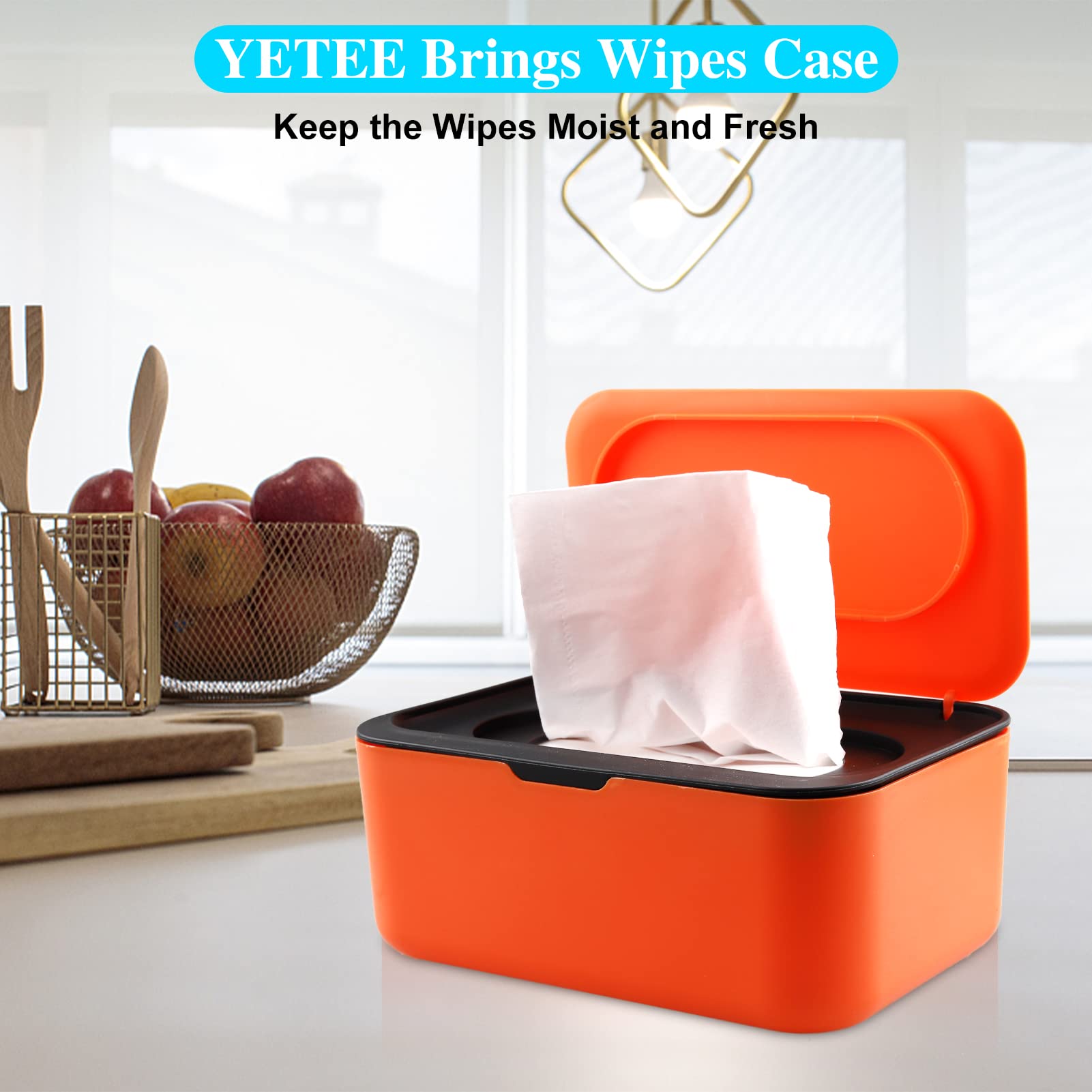 Wipes Dispenser, Wipe Holder for Baby & Adult, Wipe Container,Keeps Wipes Fresh,Far from Dirty Wipes,Non-Slip,Easy Open & Close Wipes Pouch Case (Black)