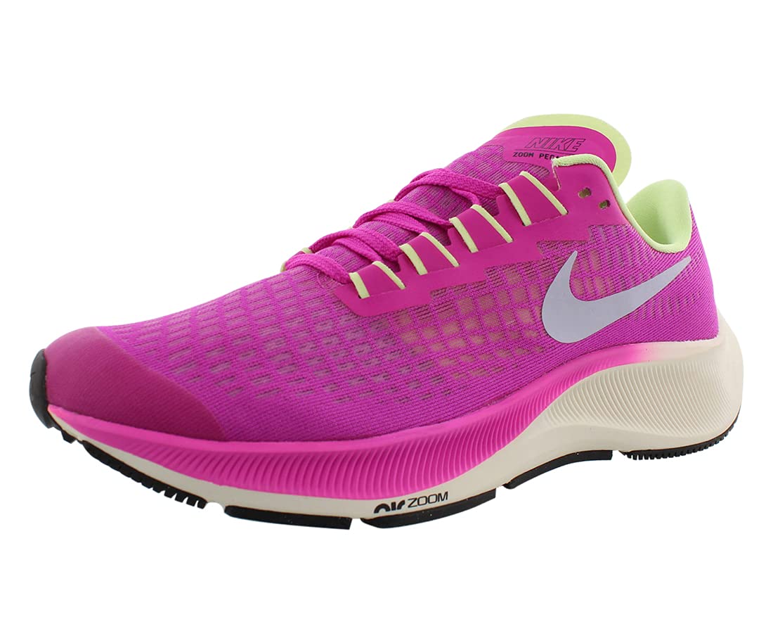 Nike Zoom Pegasus 37 Gs Girls Shoes Size 4, Color: Fire Pink/Ghost/Barely Volt