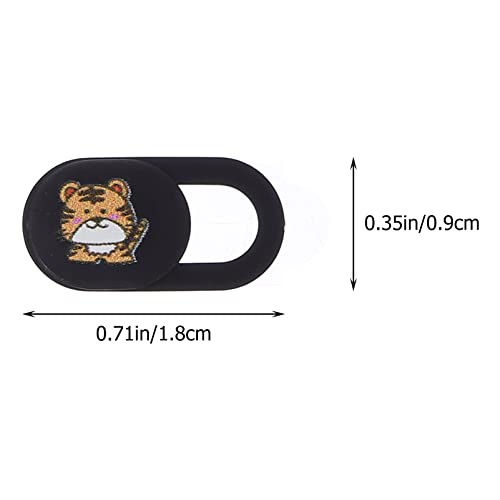 SOLUSTRE Laptop Camera Cover Slide PC Stickers 12pcs Cartoon Webcam Cover Webcam Cover Slider Webcam Slider Camera Cover for Laptop Tablet Phone Camera (Black) Computers Laptops Computer Camera