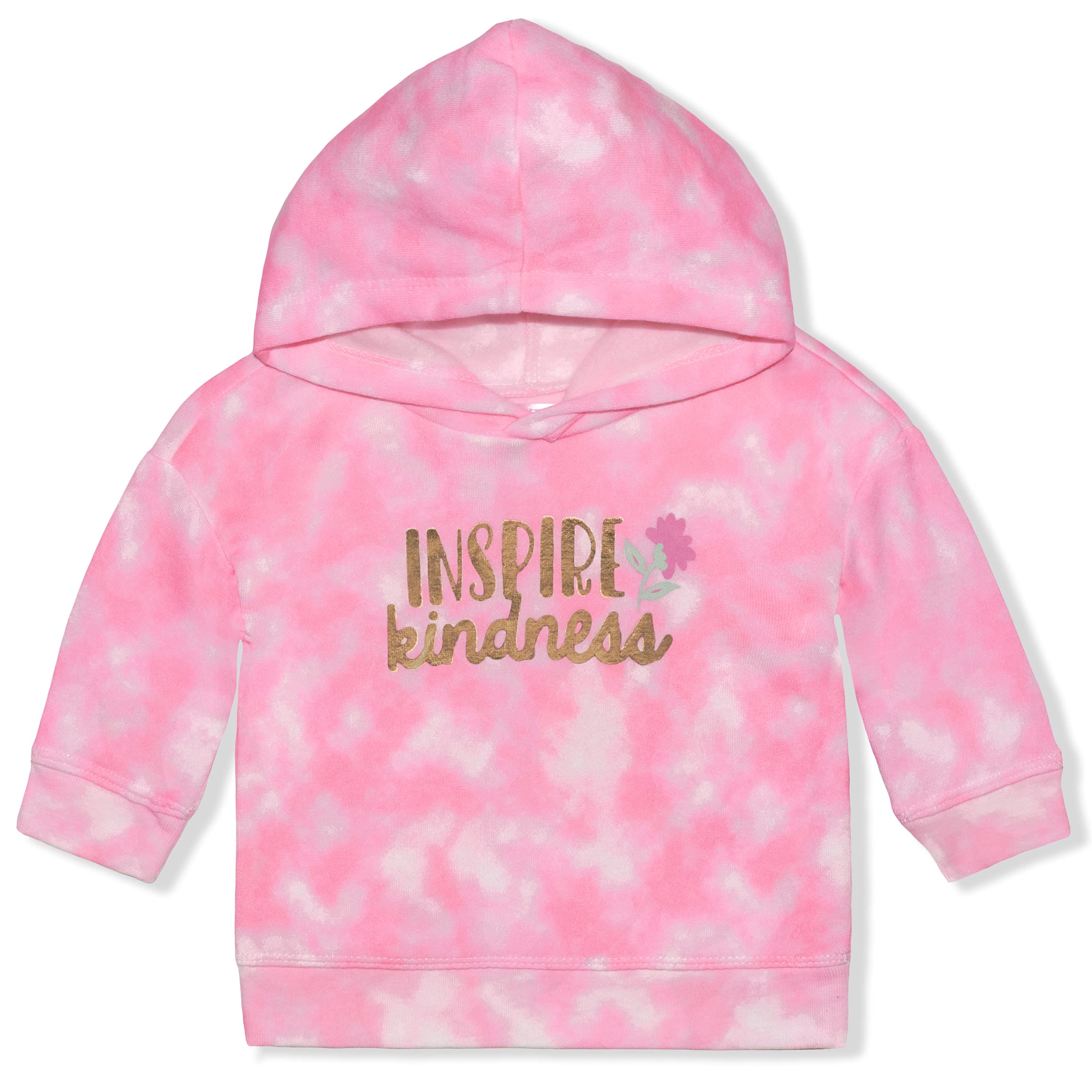 Nannette Girls’ Hoodie and Legging Set for Newborn, Infant and Toddler – Pink/Multicolor