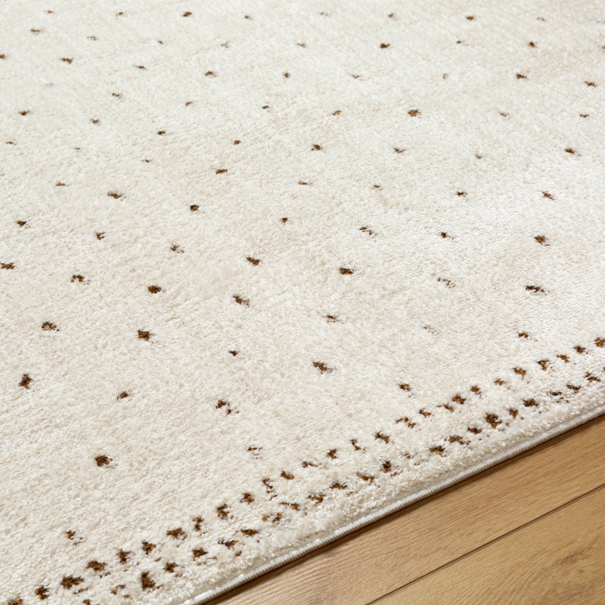 Livabliss Freud Contemporary Machine Woven Area Rug, 9'2" x 12', Ivory