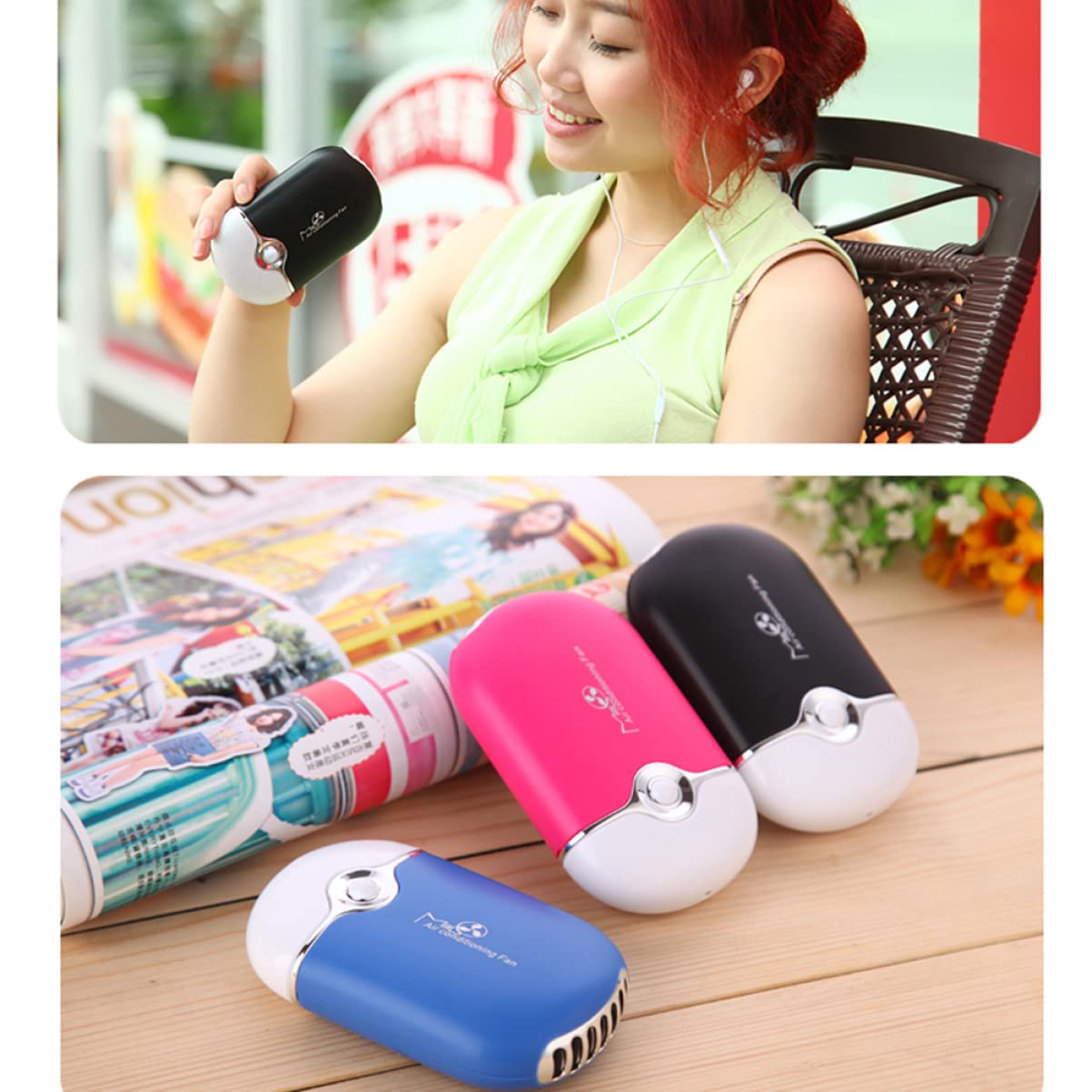 SOLUSTRE Rechargeable Fan Rechargeable Fan Black Conditioning Fan Usb Eyelash Blower Air Dryer Mini Quick for Extension Usb Fan Usb Fan