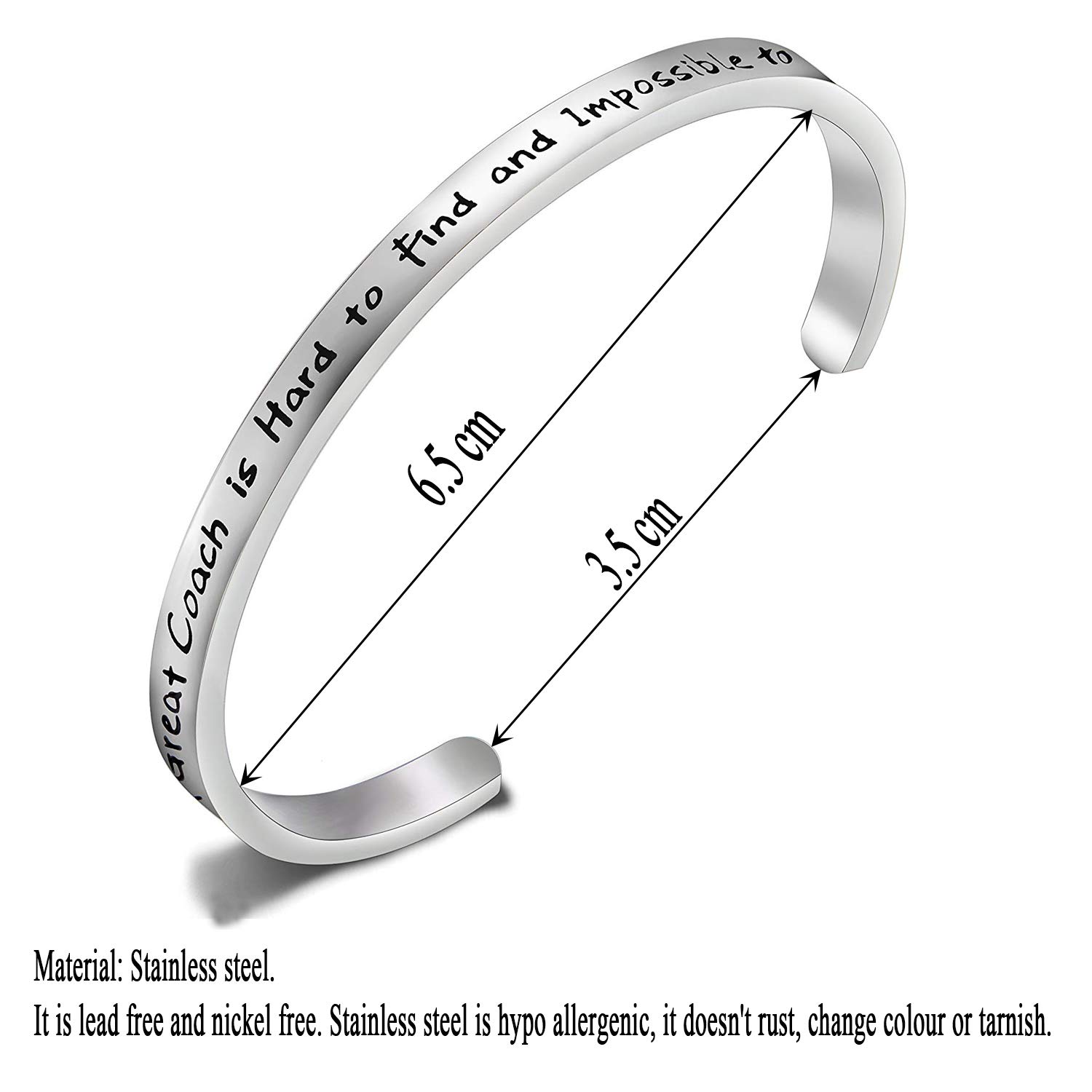 MYOSPARK Coach Gifts A Great Coach Is Hard To Find And Impossible To Forget Bracelet Female Coach Jewelry (Coach Cuff)