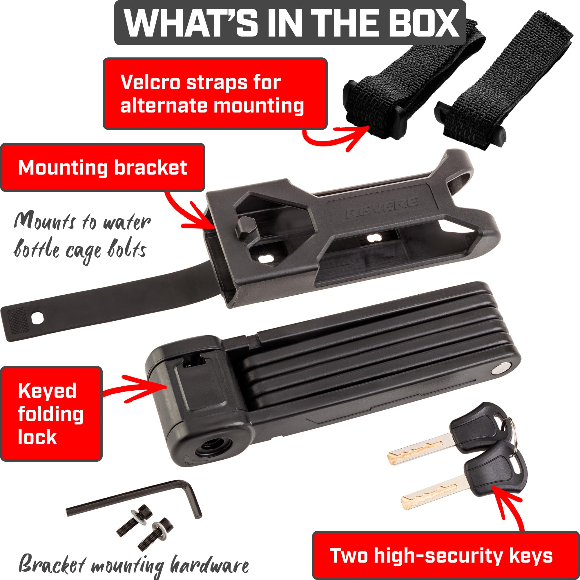 Revere Bicycle Lock - Key, Stylish, Secure, Anti-Scuff